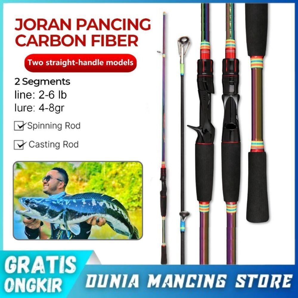 Jual Joran Tongkat Pancing Spinning Baitcasting Color Rainbow Power Action Medium Light Carbon ...