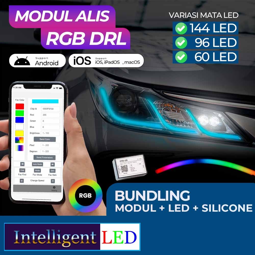 Jual Lampu RGB Modul Alis 5V DRL Running Welcome Light dan Sein Mobil dan Motor [Bundling ...