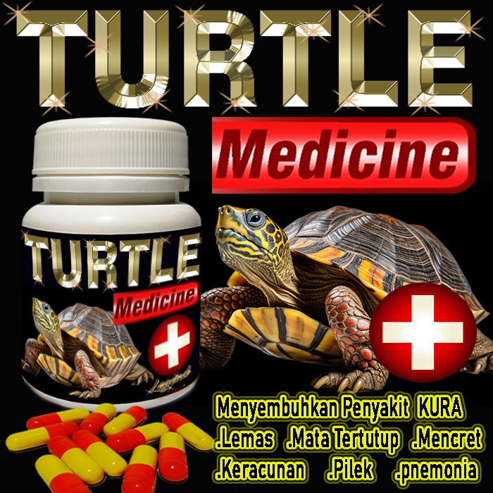 Jual TURTLE MEDICINE OBAT KURA-KURA AIR BRAZIL PILEK PNEUMONIA MENCRET ...