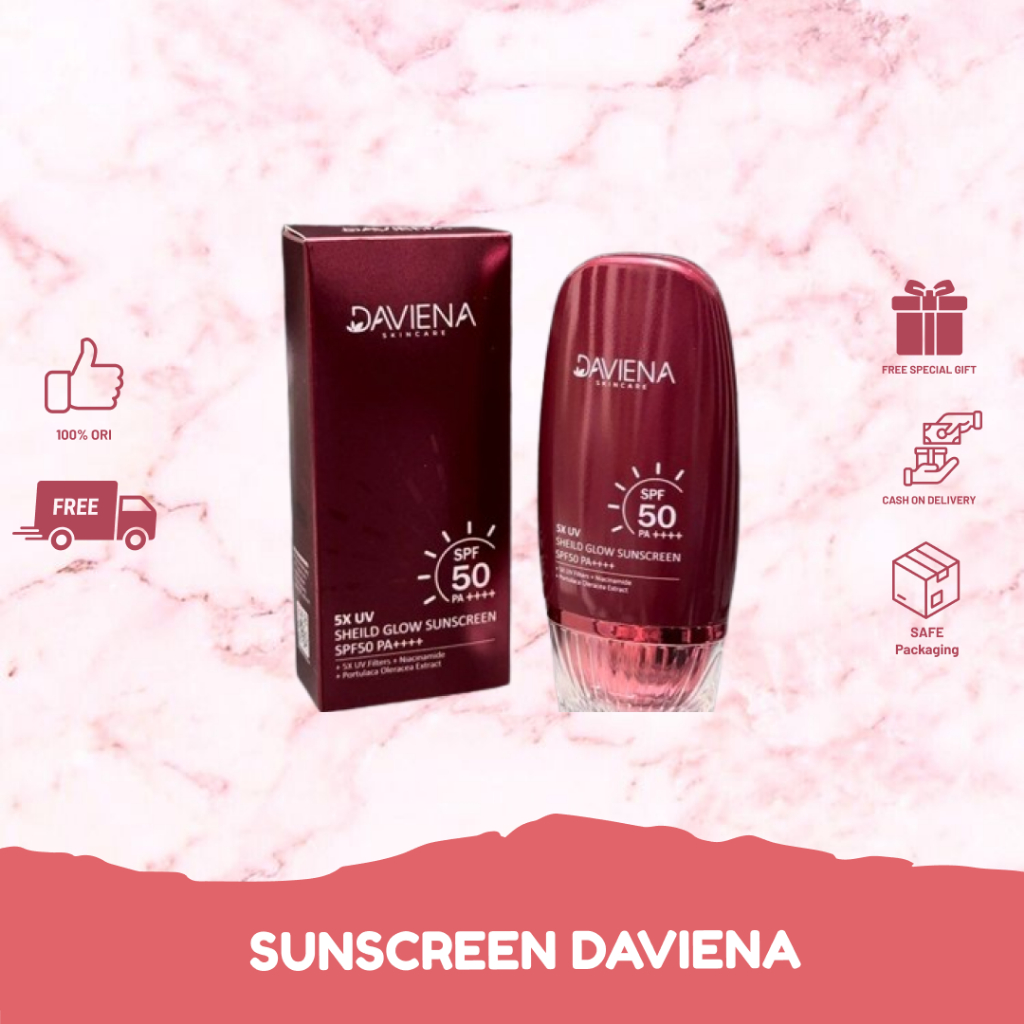 Jual DAVIENA SKINCARE SUNSCREEN SPF 50 - SUNSCREEN DAVIENA - 5X UV ...