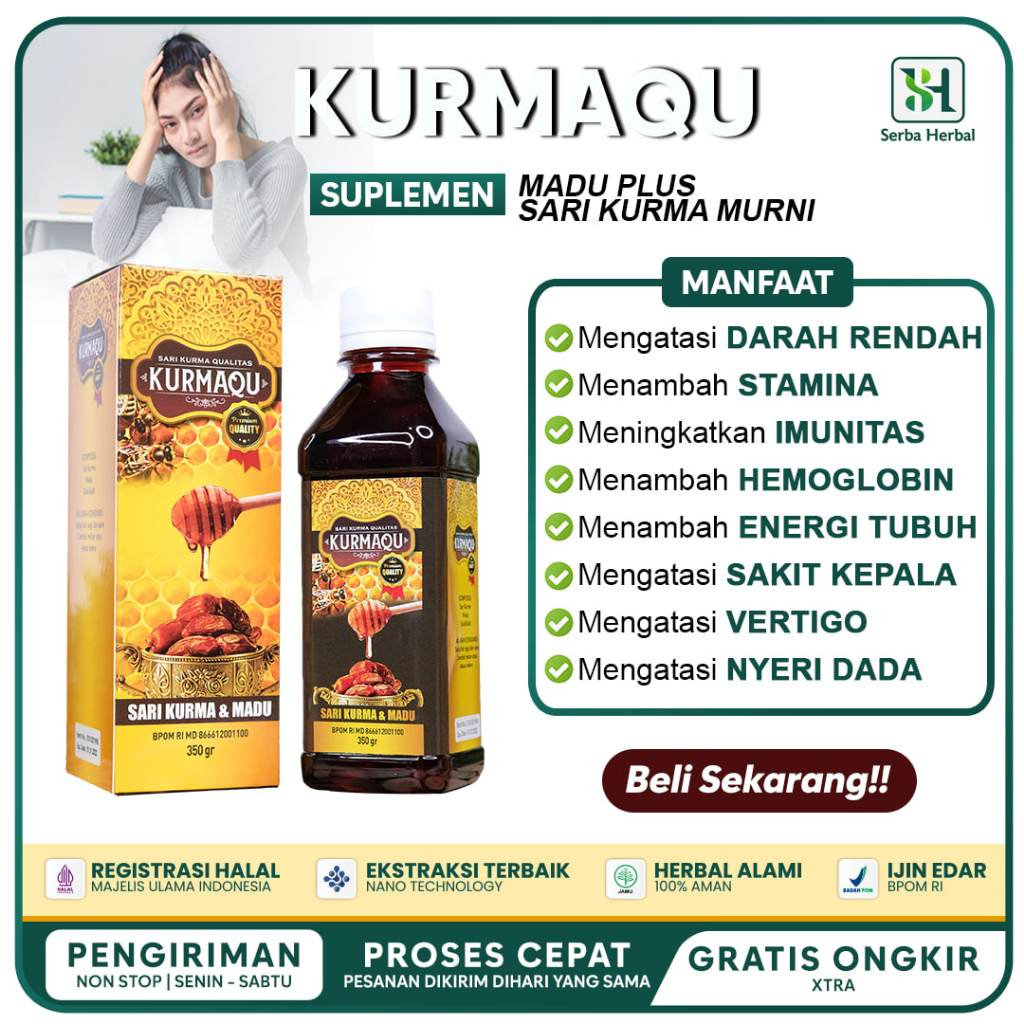 Jual KurmaQu Obat Darah Rendah, HB Rendah, Anemia, Sakit Kepala ...