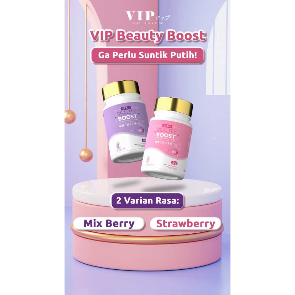 Jual VIP Beauty Boost 10x Brightening Formula Rasa Mix Berry Dan ...