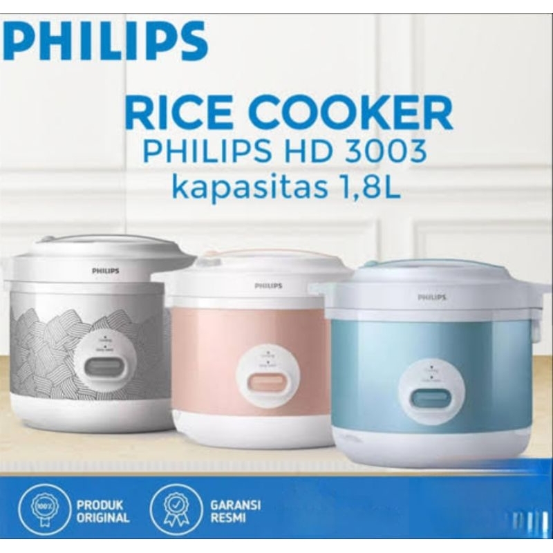 Jual Rice Cooker Philips HD 3003 1,8 Liter Penanak Nasi Philips HD3003 ...