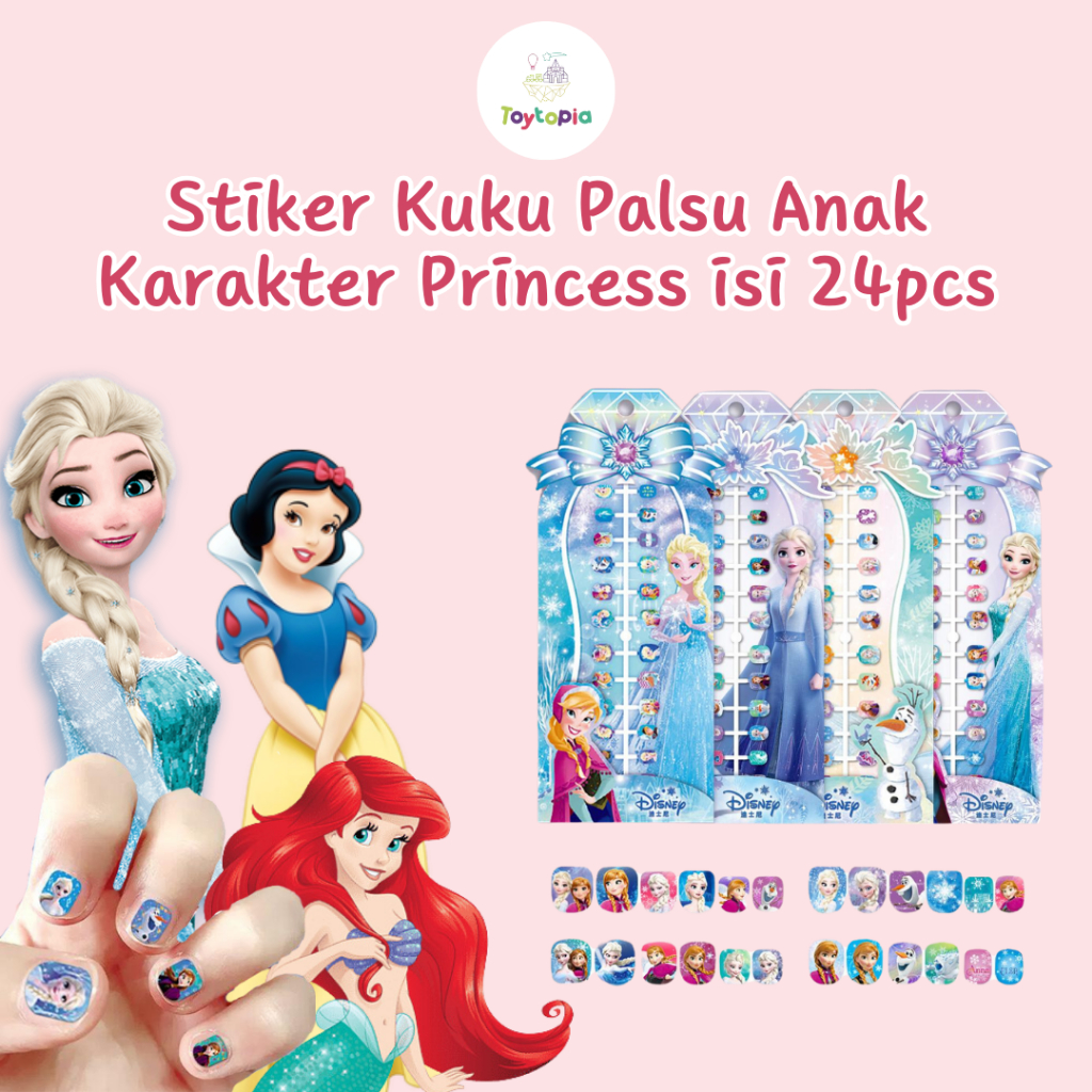 Jual Stiker Kuku Anak Nail Art Nail Sticker Stiker Kuku Palsu Anak isi ...