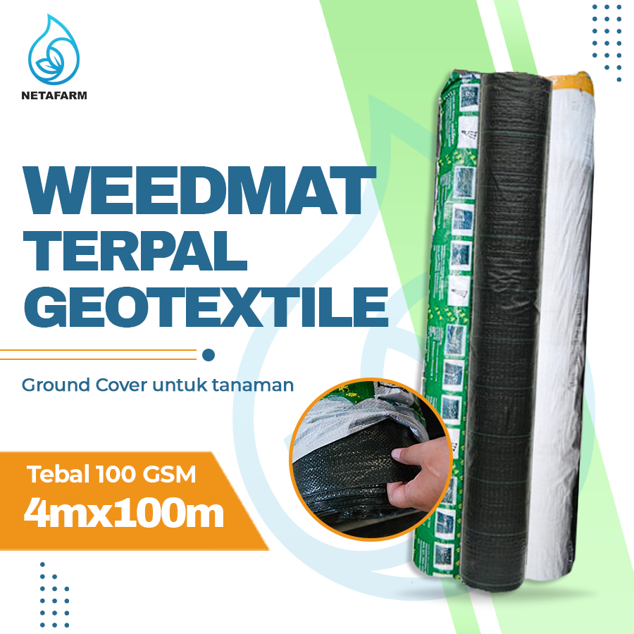 Jual Weedmat Terpal Geotextile Mulsa Gulma Hitam 100 GSM 4mx100m - Roll ...