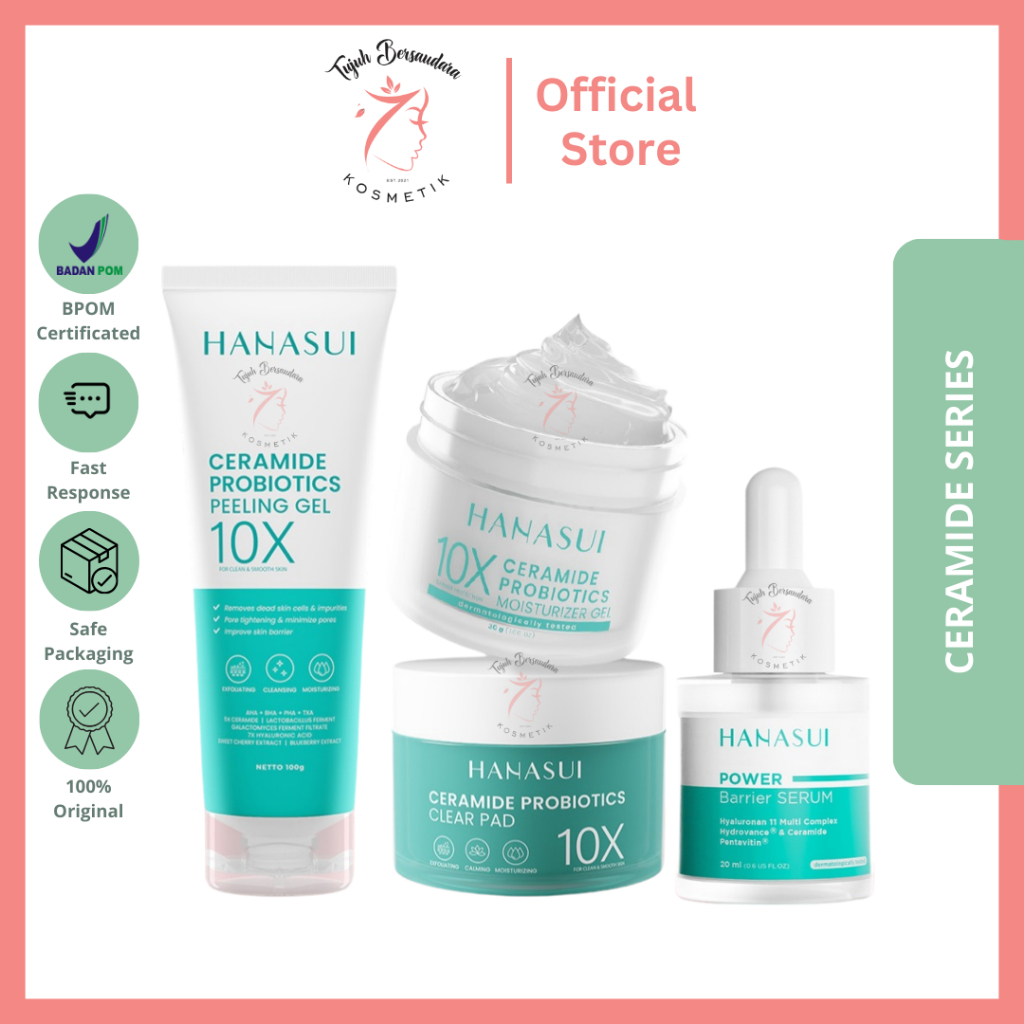 Jual Hanasui Ceramide Probiotics Series | Moisturizer Gel | Peeling ...