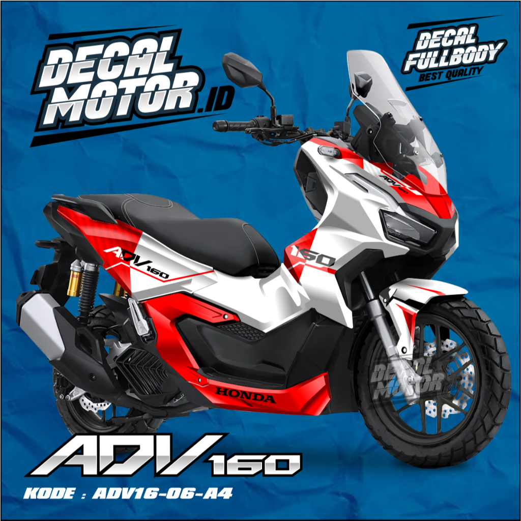 Jual Decal Stiker Honda ADV 160 2022 New Variasi Grafik Two White Color ...