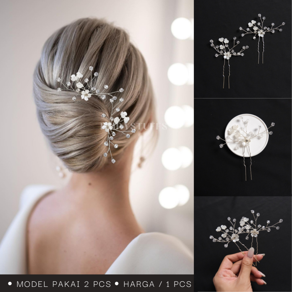 Jual Jepit Rambut Hairpin Hiasan Rambut Aksesoris Pesta Hairpiece Bunga ...