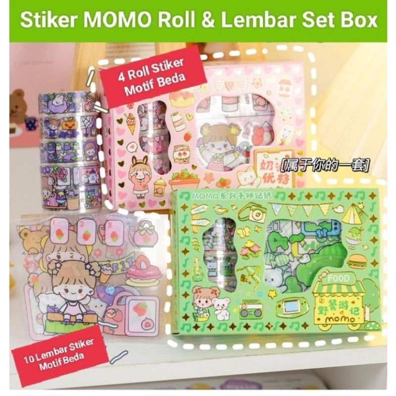 Jual Sticker Set Momo 4 Roll + 10 Lembar | Shopee Indonesia