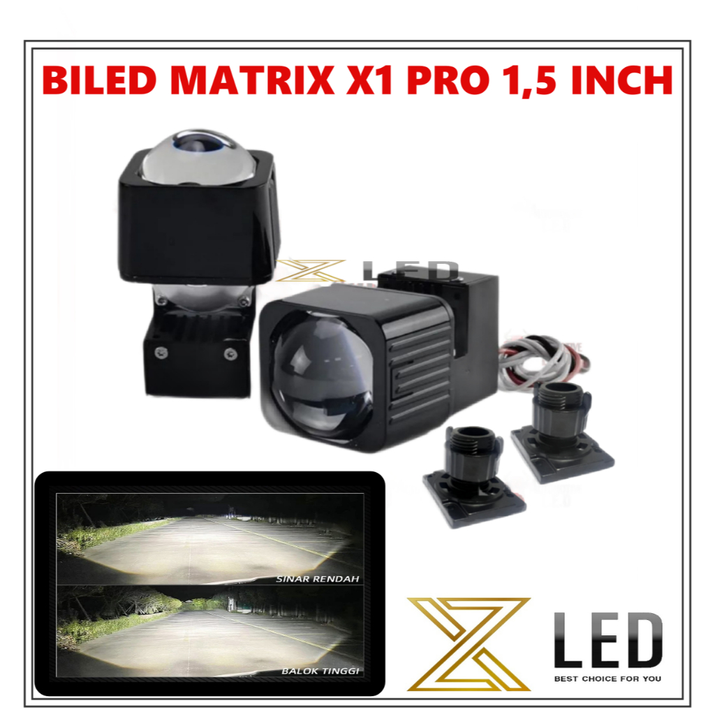 Jual ORIGINAL BILED MATRIX X1 PRO 1,5 INCHI 45 WATTPROJIE MINI MOBIL ...