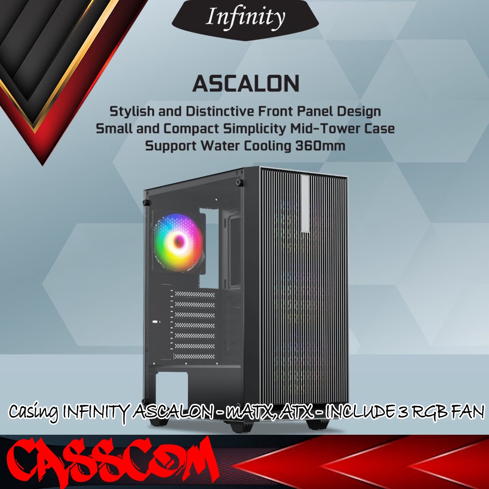 Jual Casing INFINITY ASCALON - mATX, ATX - INCLUDE 3 RGB FAN | Shopee ...