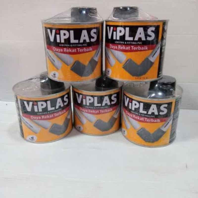 Jual Lem Pipa PVC Viplas kaleng 100gr dengan kuas | Shopee Indonesia