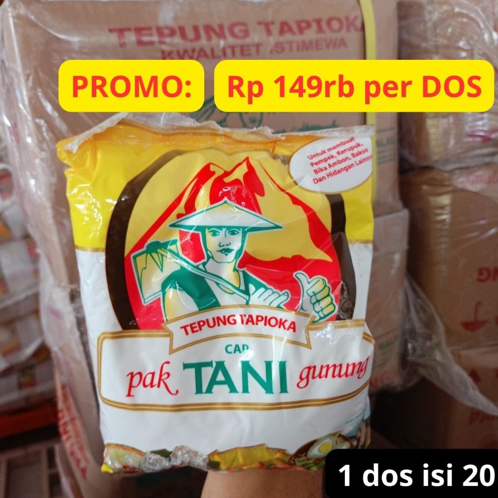 Jual Tepung Tapioka Cap Pak Tani Gunung 500gr | Shopee Indonesia