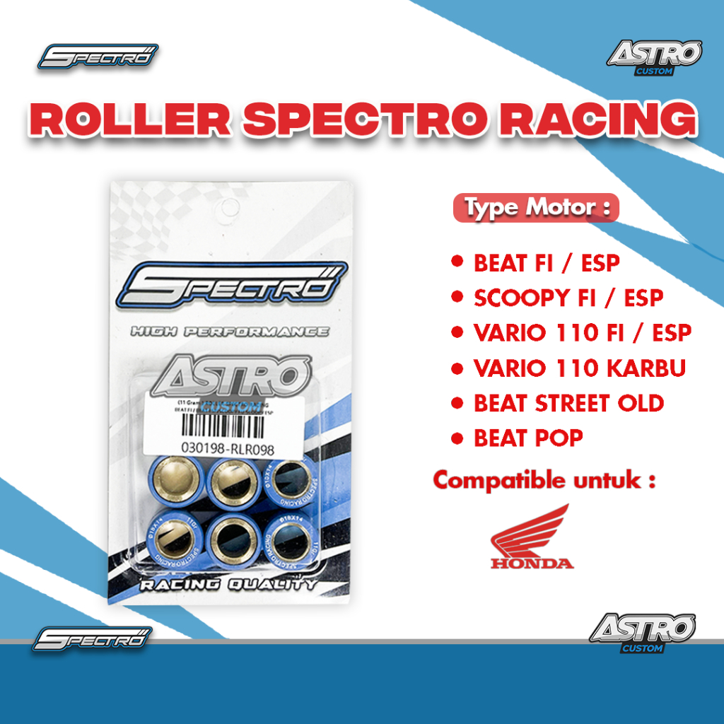 Jual Roller Spectro Racing Beat Fi ESP Scoopy Fi ESP Vario 110 Fi BeaT Street Pop Karbu Upgrade ...