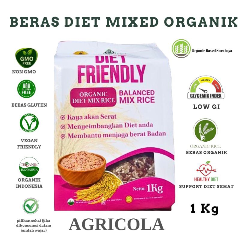 Jual Agricola Beras Diet Friendly, Mix Beras Merah & Beras Coklat, Enak ...