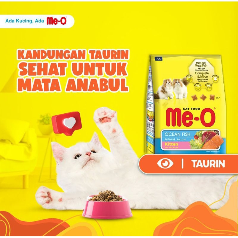 Jual Meo Kitten Ocean fish Freshpack 1.1kg / Me-O Dry Food Kitten ...