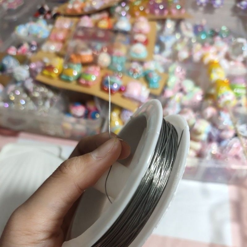Jual kawat string cable untuk phone strap (tidak mudah lekuk) (per Roll ...