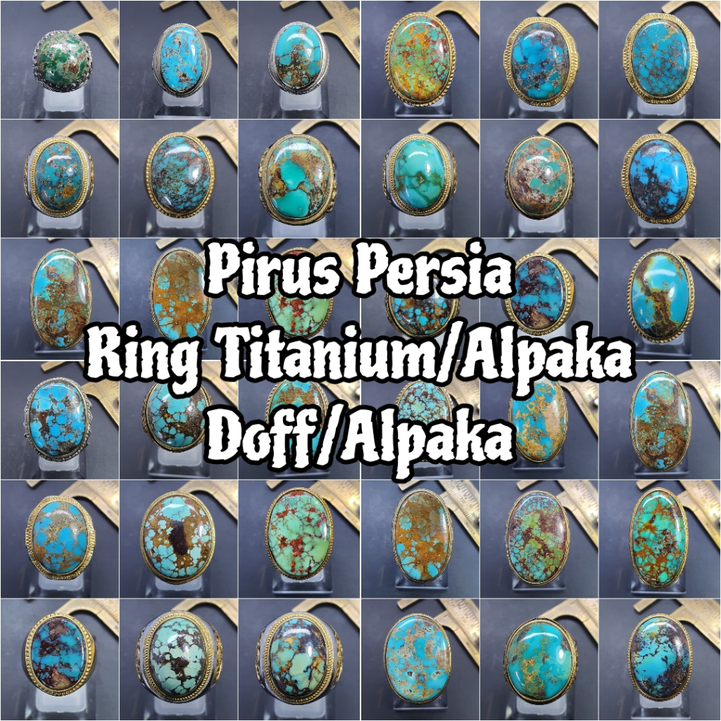 Jual Cincin Pirus Persia Ring Titanium/Alpaka Doff/Alpaka (Kode A ...