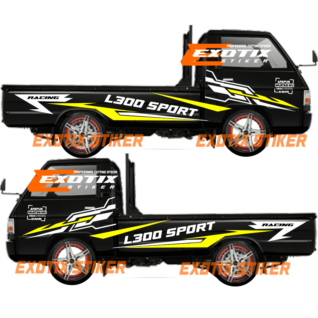 Jual Stiker mobil pick up l300 stiker cutting stiker variasi l300 sport ...