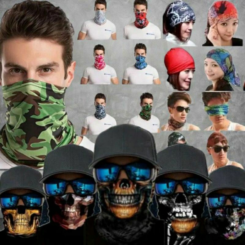 Jual BUFF MOTIF#ARMY#TENGKORAK | Shopee Indonesia