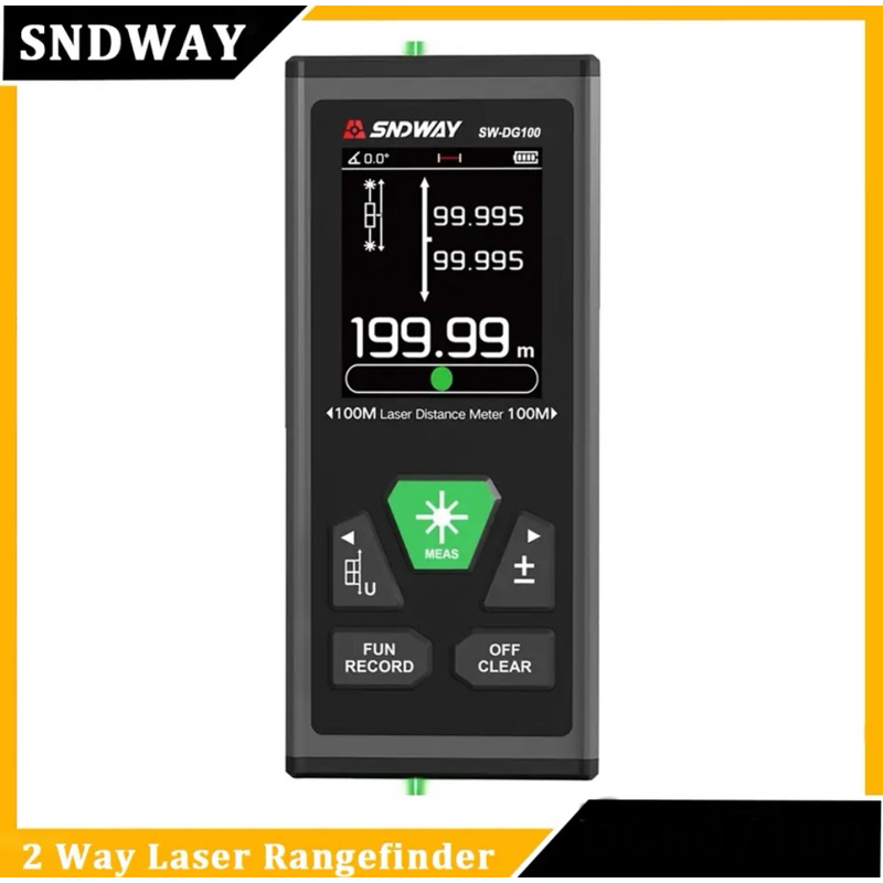 Jual SNDWAY SW-DR100 Pengukur Jarak Laser Dua Arah Dual Laser Distance ...
