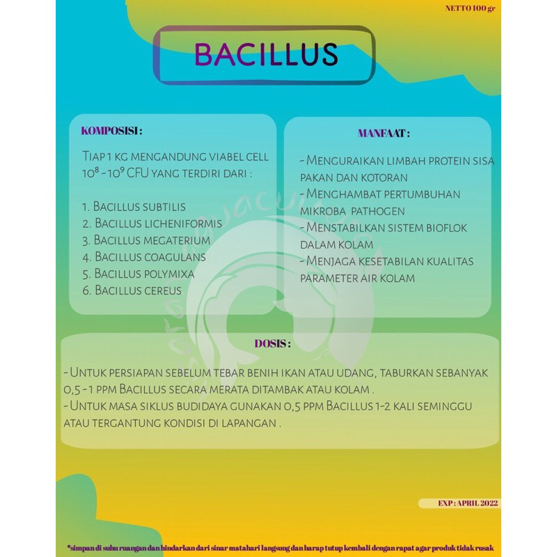 Jual PROBIOTIK UNTUK IKAN DAN UDANG - BACILLUS - 500 gr | Shopee Indonesia