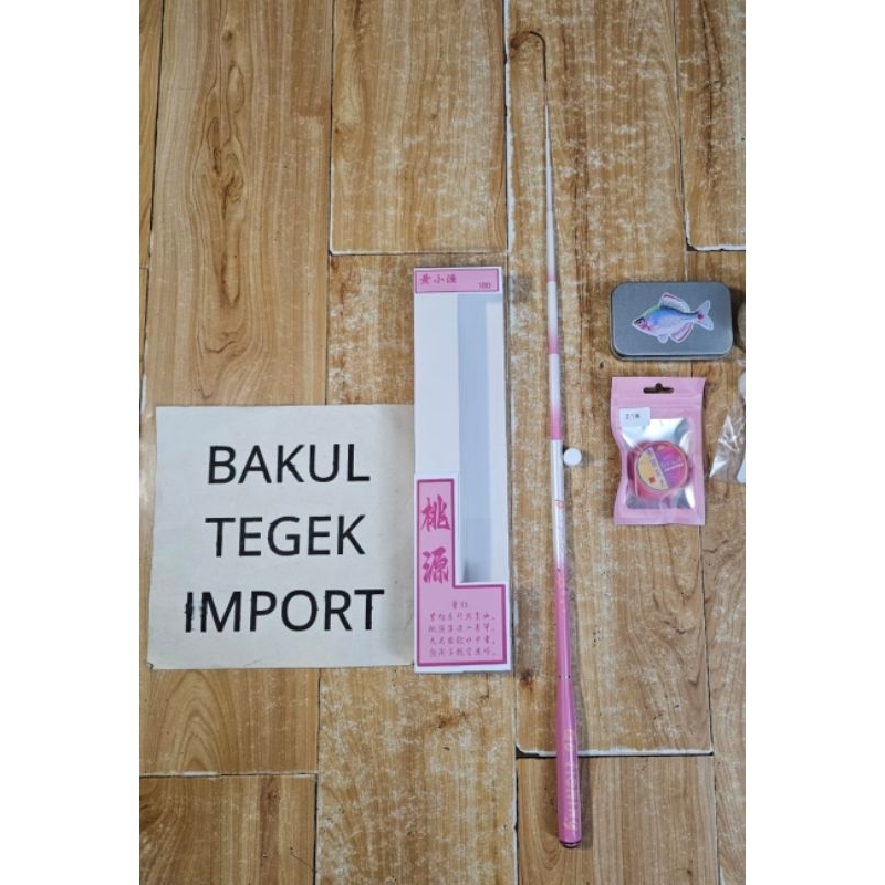 Jual tegek microfishing sprout action medium soft 4:6 ruas 30cm full warna bonus rangkaian kail ...