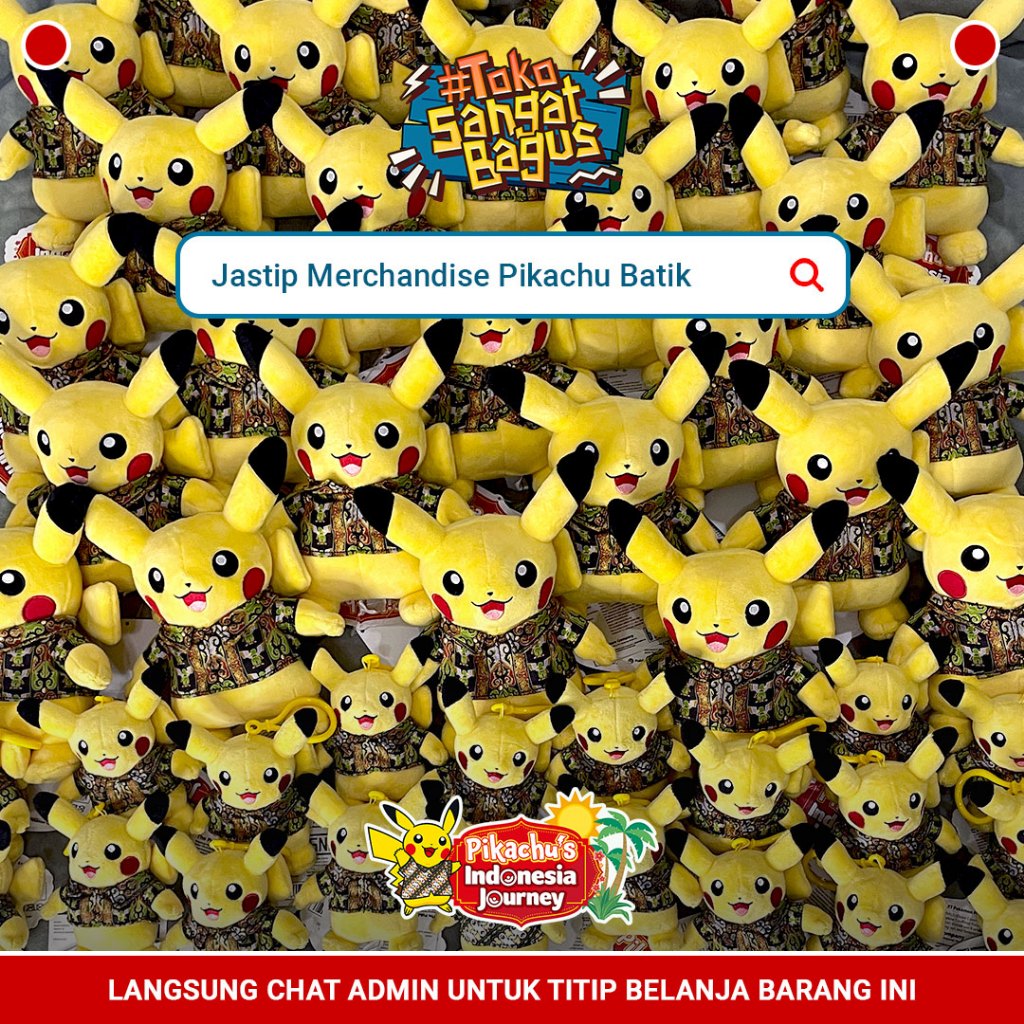 Jual Boneka Pikachu Batik dan Merchandise Pikachu Indonesia Journey | Shopee Indonesia