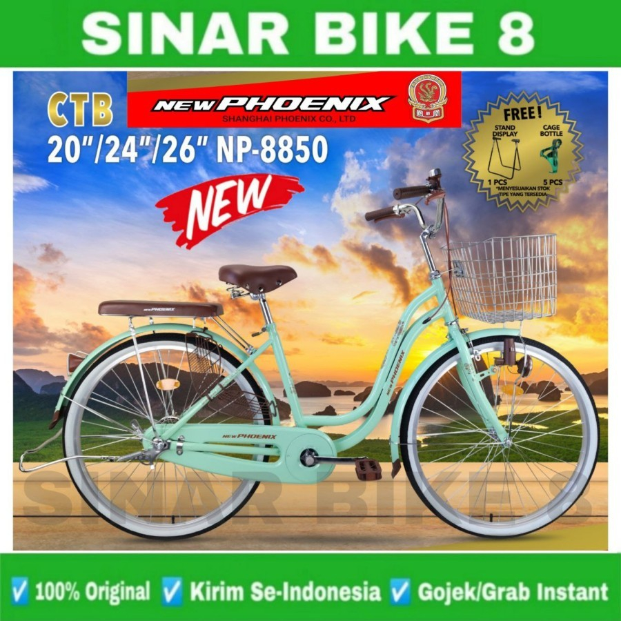 Jual Sepeda Mini Keranjang Dewasa New PHOENIX NP 8870 dan NP 8850 Perempuan Ukuran 24 & 26 Inch ...