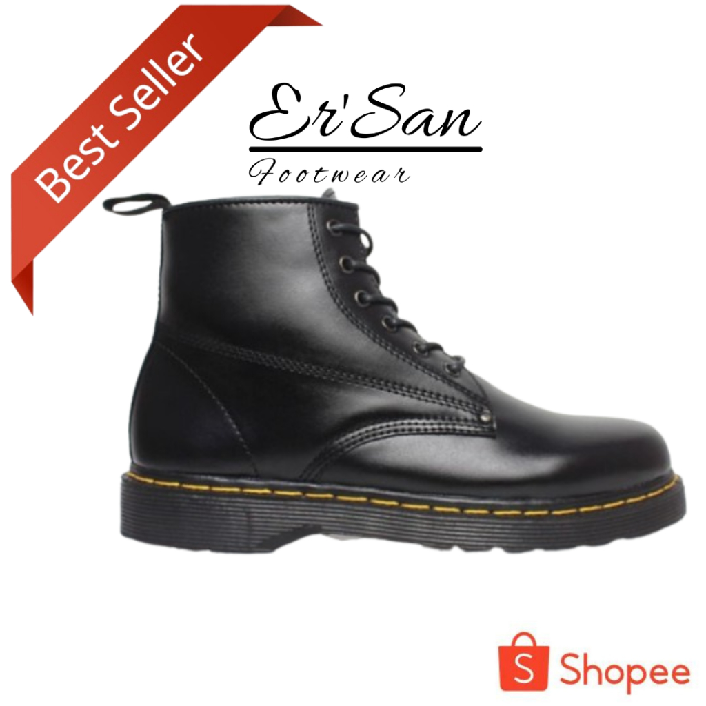 Jual ERSAN Marta Sepatu Formal Boots High Docmart Boot Hitam Pria ...