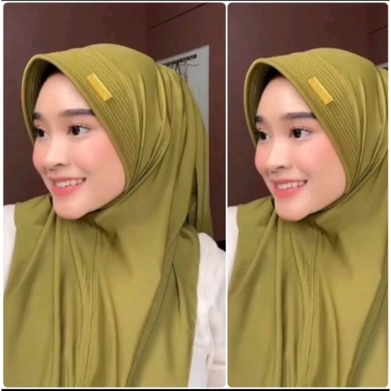 Jual JILBAB BERGO HAMIDAH UK M HIJAB INSTAN KERUDUNG BAHAN JERSEY LABEL EMAS | Shopee Indonesia
