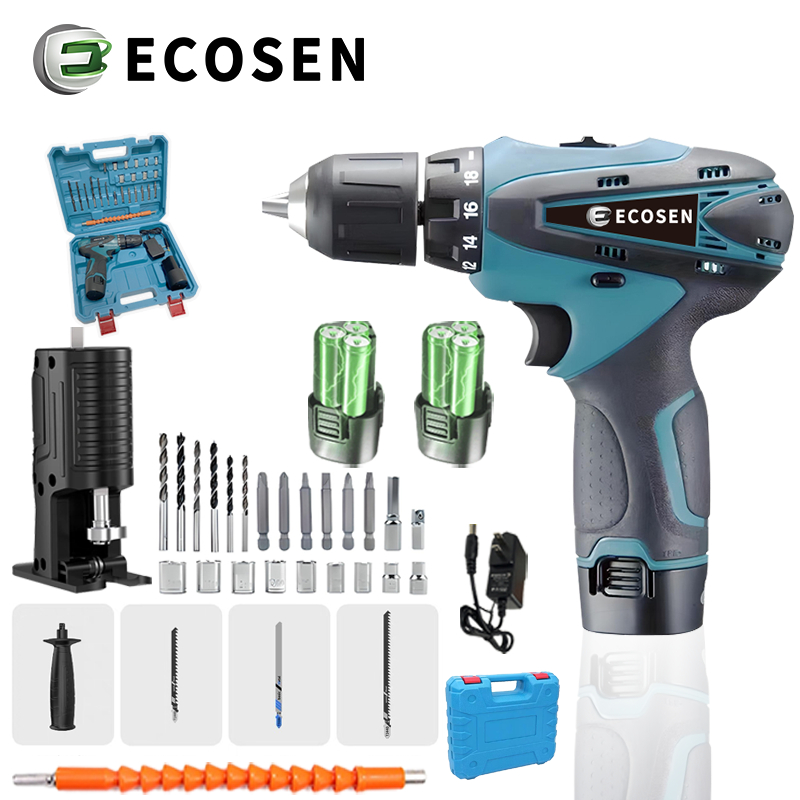 Jual ECOSEN Mesin Bor Baterai Tangan 98V Bor Listrik Bor cas Bor mini ...