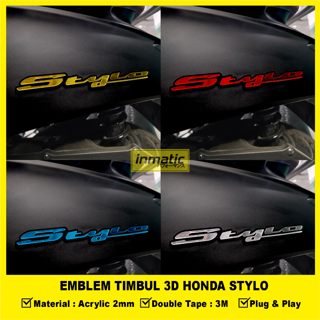 Jual RAYA 2 PCS Emblem acrylic Stylo Eblem Timbul Akrilik Stylo satu ...