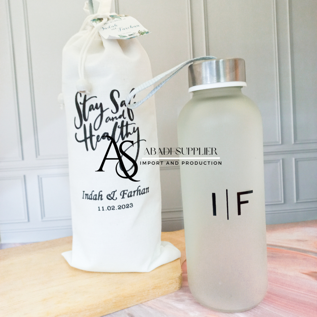 Jual Souvenir Botol Doff 420 ml CUSTOM SABLON + Kemas Blacu TERPISAH ...