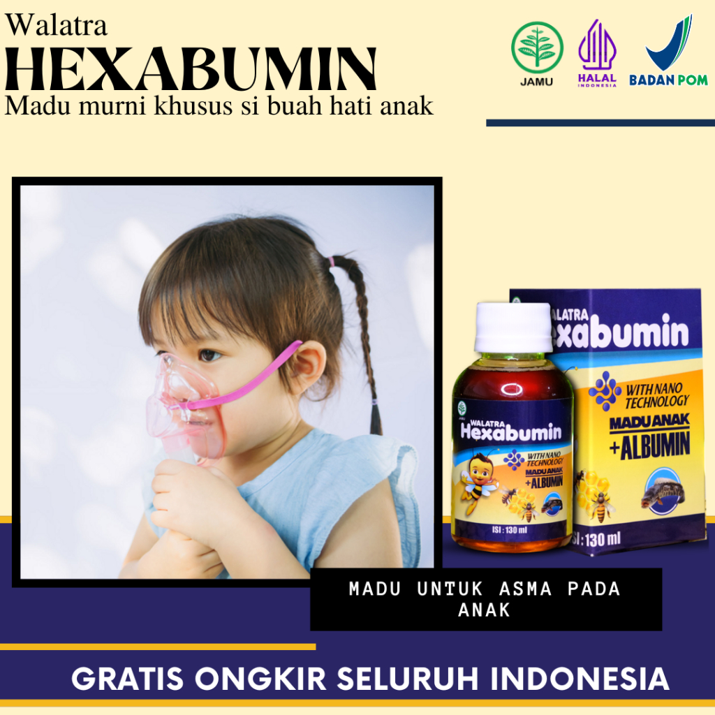 Jual Madu Hexabumin Obat Sesak Nafas dan Batuk Anak, Asma, Bronkiolitis ...