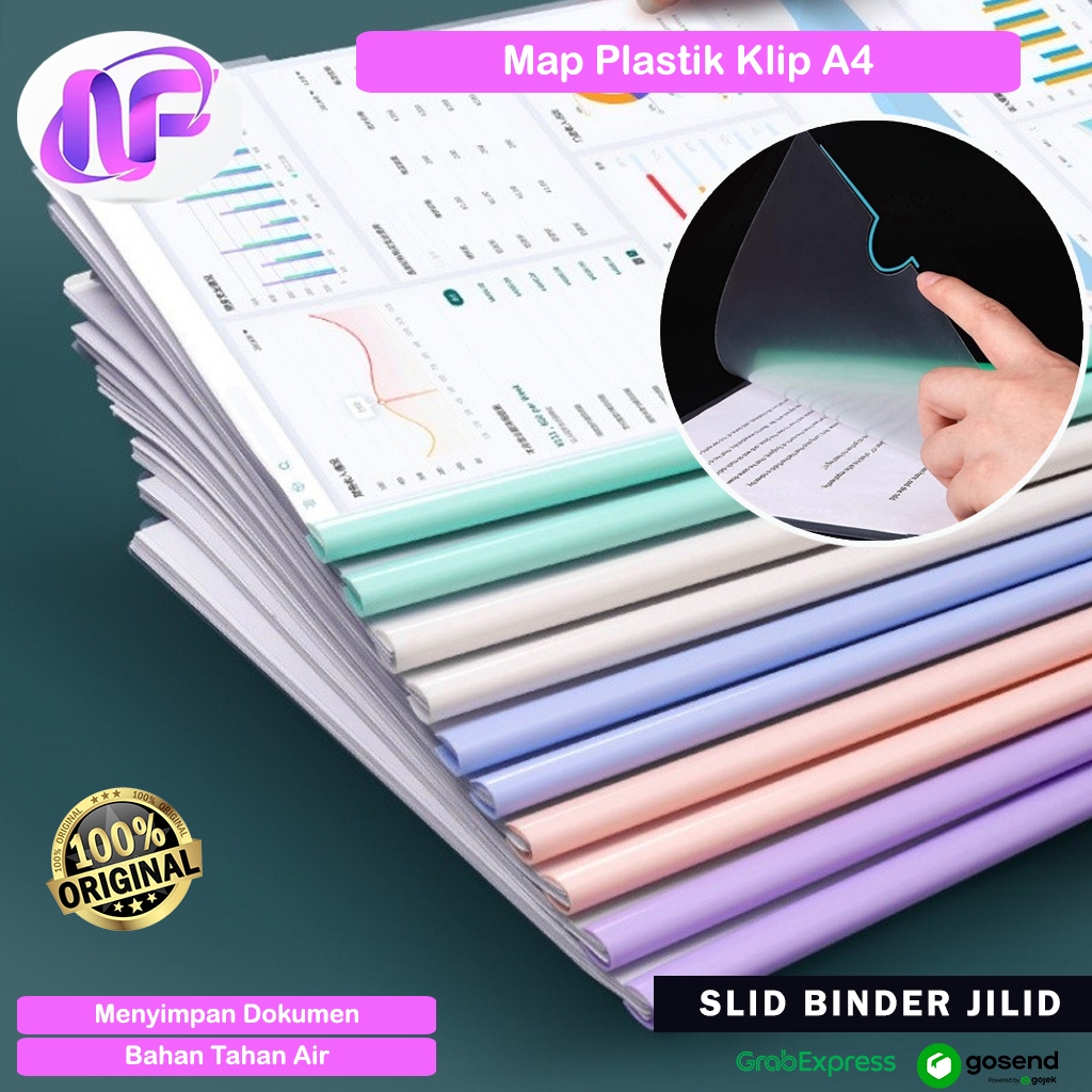 Jual Map Plastik Bening Tempat Simpan Dokumen A4 Waterproof Folder File ...
