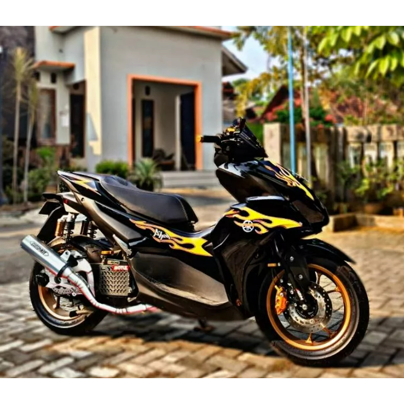 Jual STRIPING UV TRANSPARAN MOST WANTED YAMAHA AEROX 155 NEW CONNECTED DESIGN FLAME RACING ...