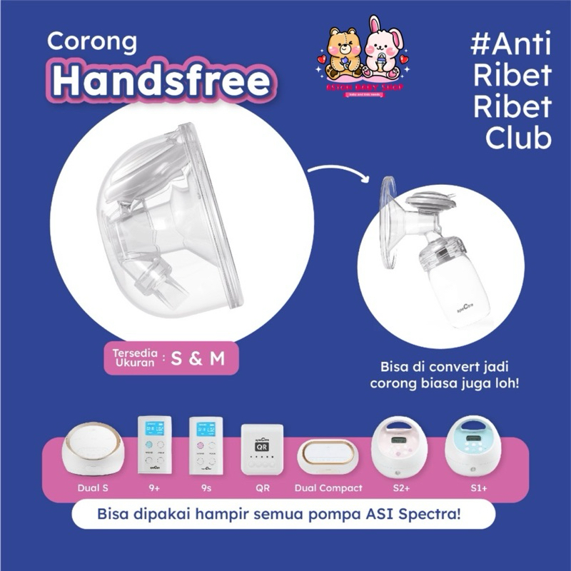 Jual Spectra Handsfree Breastshield Set / Handsfree Funnel / Corong ...