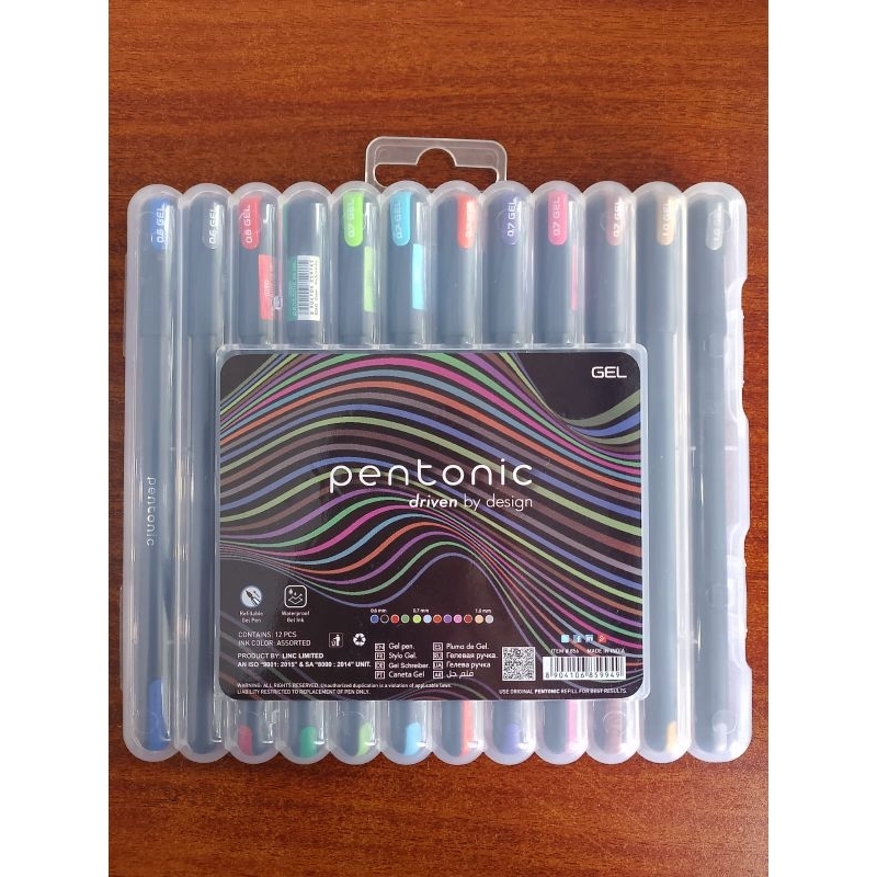 Jual Pentonic 12 Colour 856 Bolpoin Gel 12 warna 3 Ukuran | Shopee ...