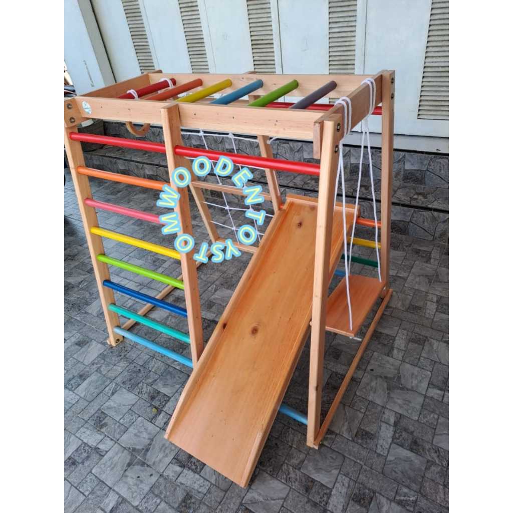 Jual READY STOCK Tangga brakiasi type A kayu mahoni uk 1.40-1.80 warna ...