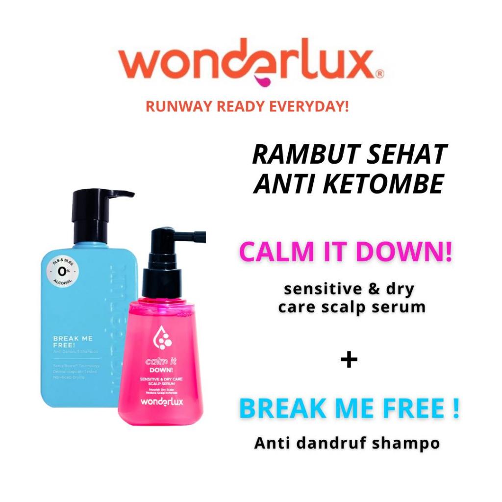 Jual Wonderlux Perfect Combo! Rambut anti Rontok! Hair Scalp Serum Calm ...