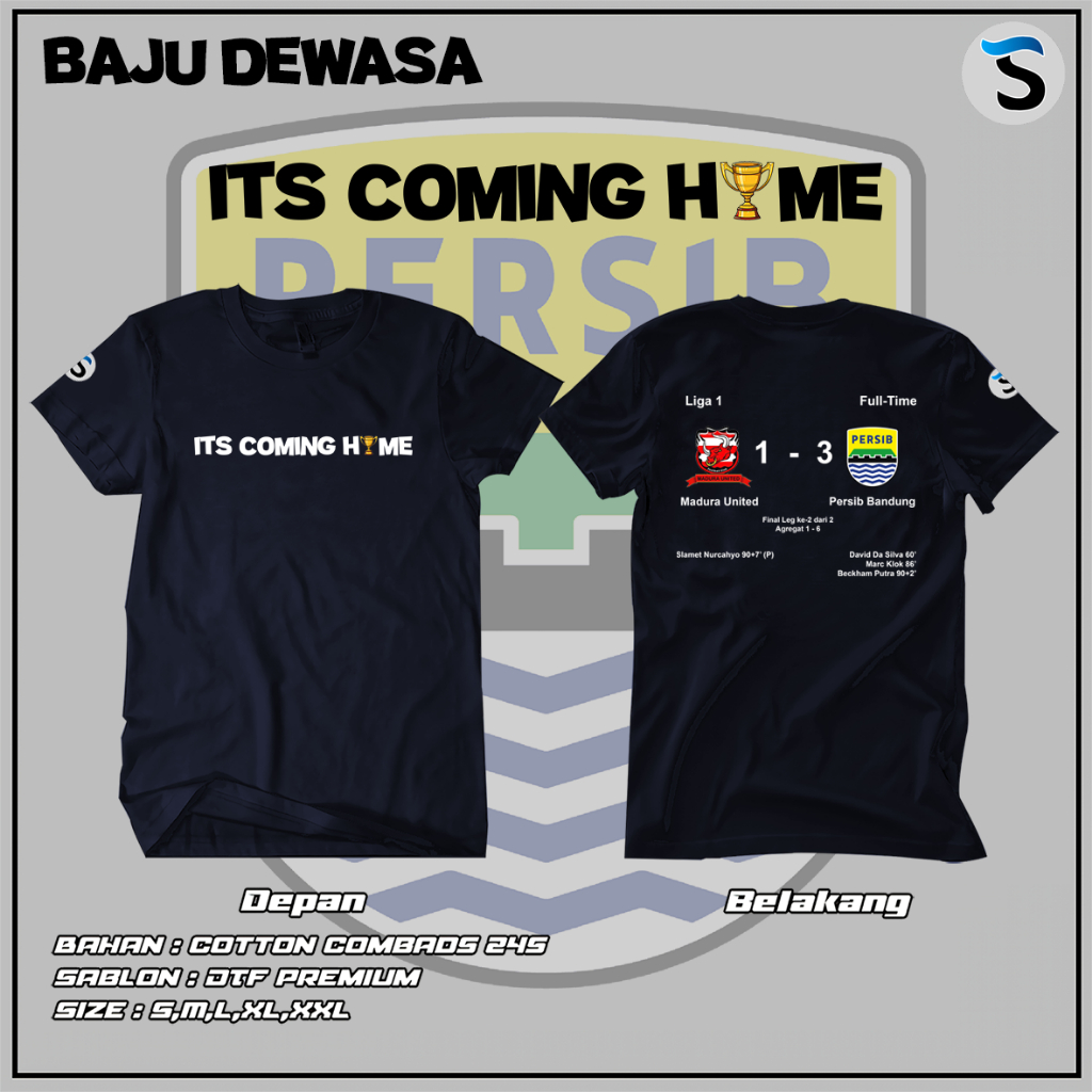 Jual [ COD] BISA REQUEST Kaos DEWASA | Baju SKOR FINAL PERSIB Original Merchandise | Kaos Katun ...