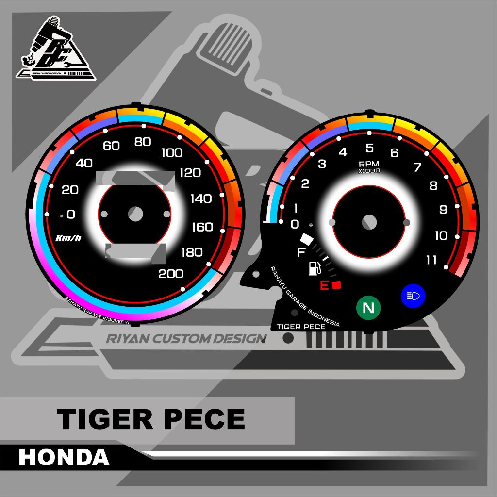 Jual PAPAN SPEEDOMETER CUSTOM HONDA TIGER PECE PANEL SPIDO METER CUSTOM ...
