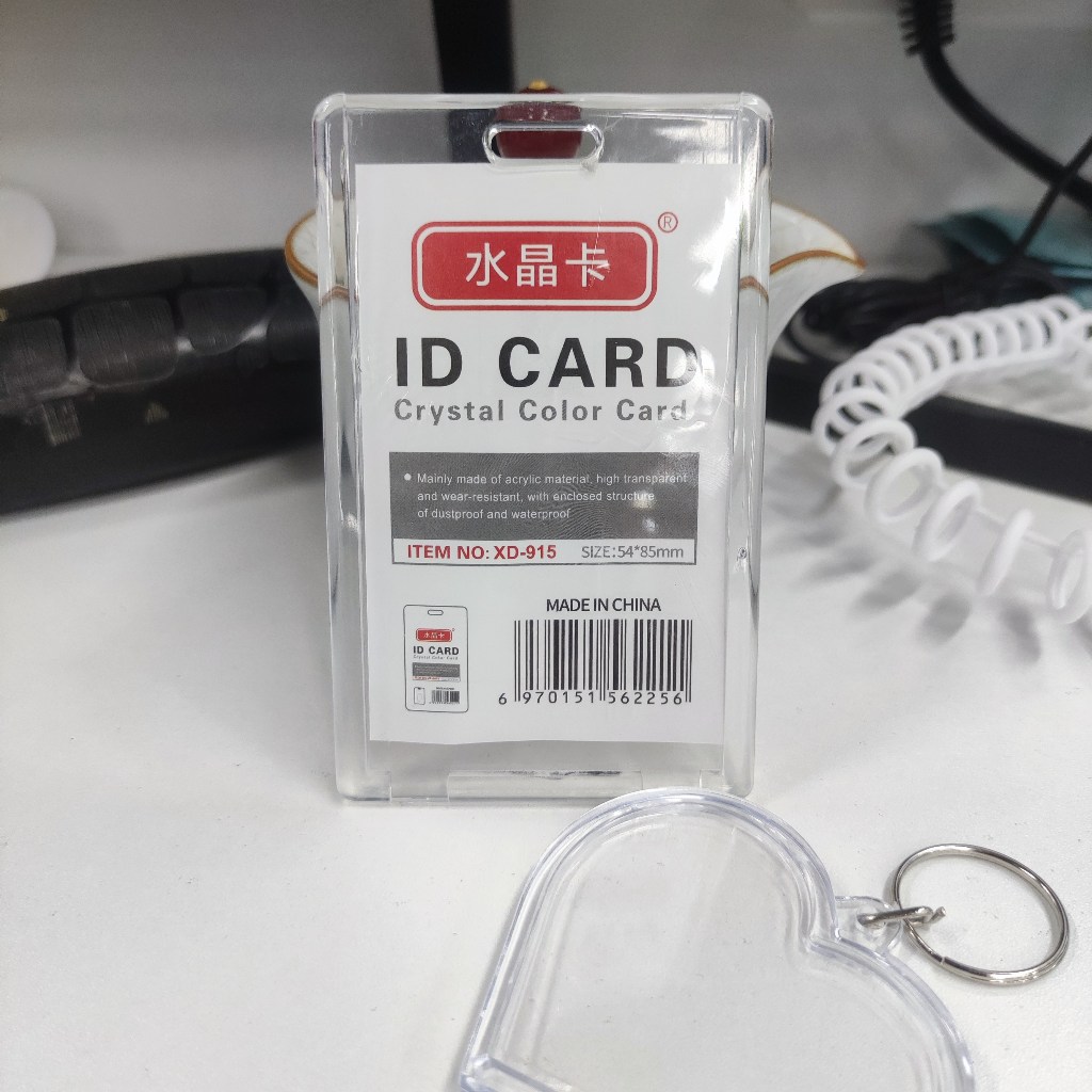 Jual Transparan Akrilik Bening Tempat Kartu Id Card Akrilik 2 Sisi Bening Transparan Vertikal ...