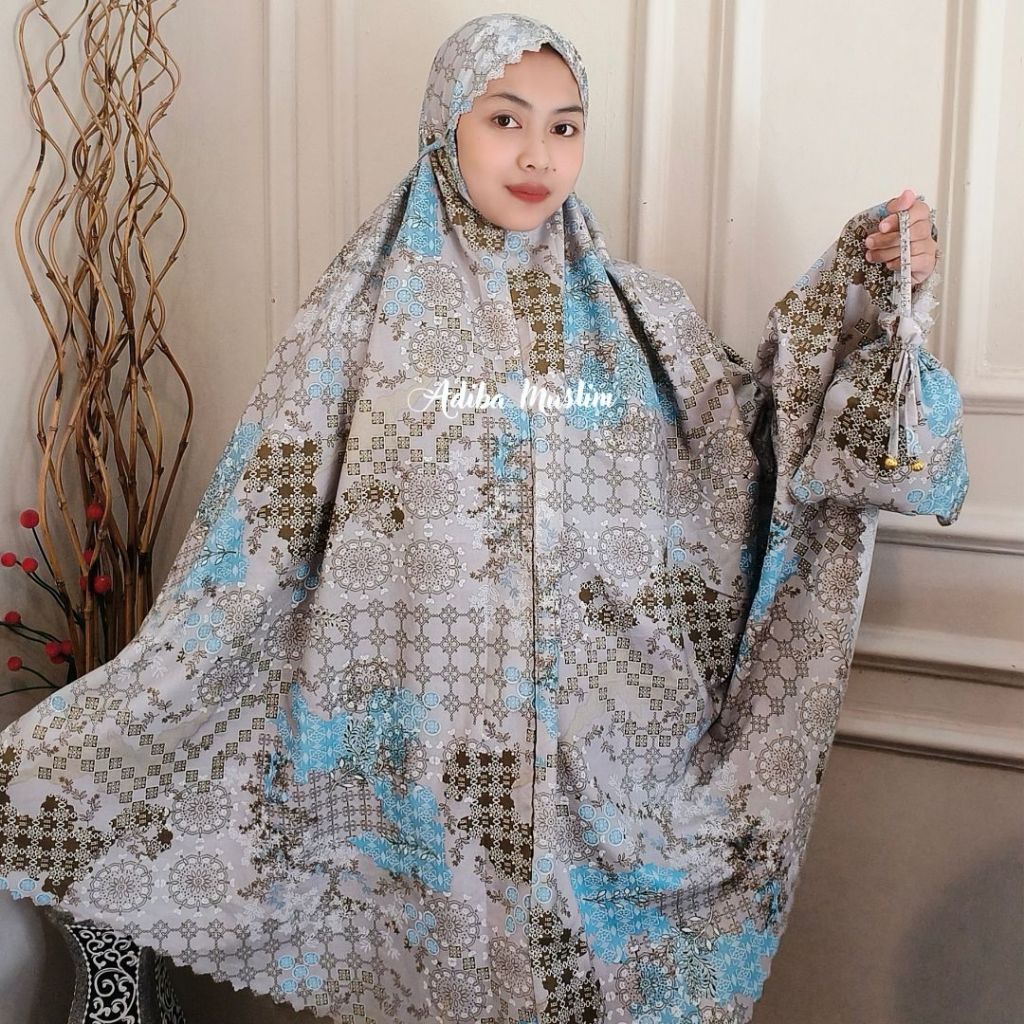 Jual Mukena Traveling Terbaru Mini Pouc 2in1 Laser Cut Motif Bahan ...