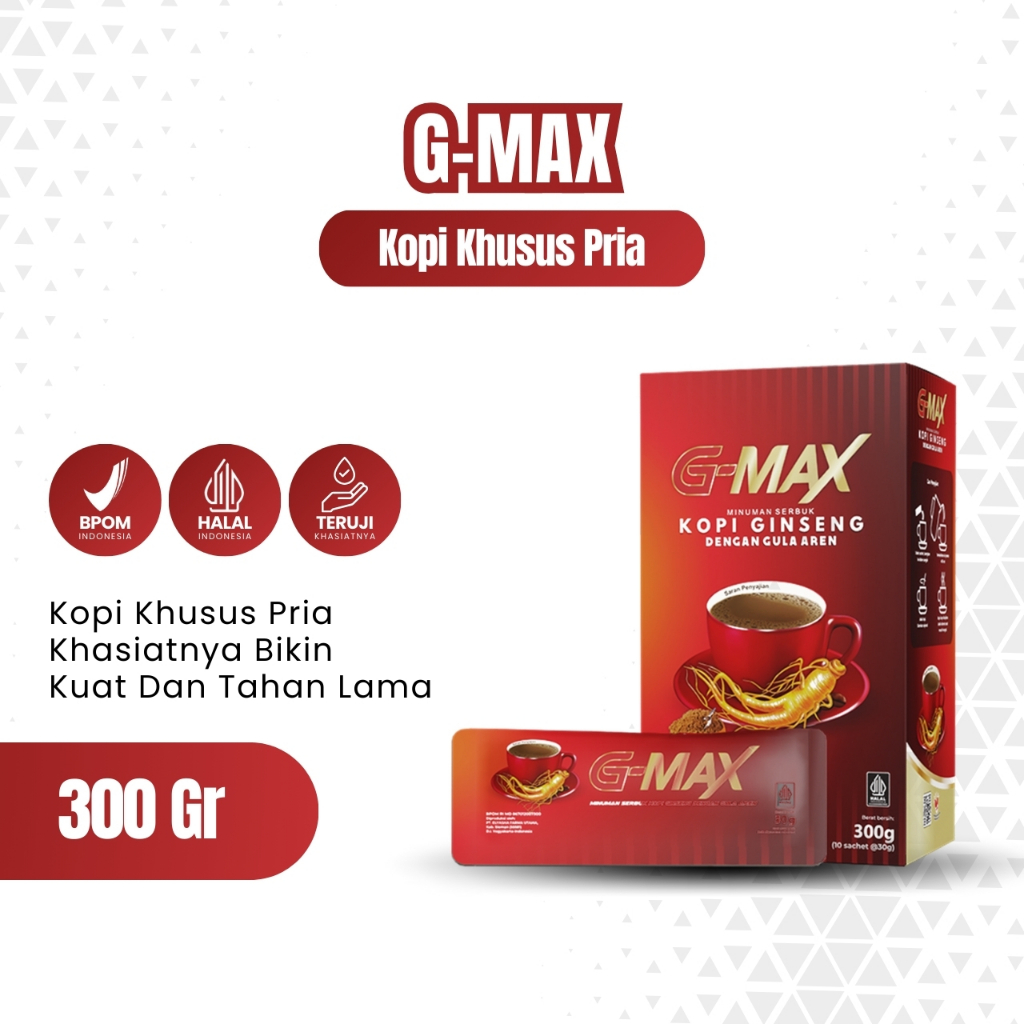 Jual G-Max Kopi Ginseng Rasa Gula Aren - Kopi G-Max Original (Privasi Aman) | Shopee Indonesia