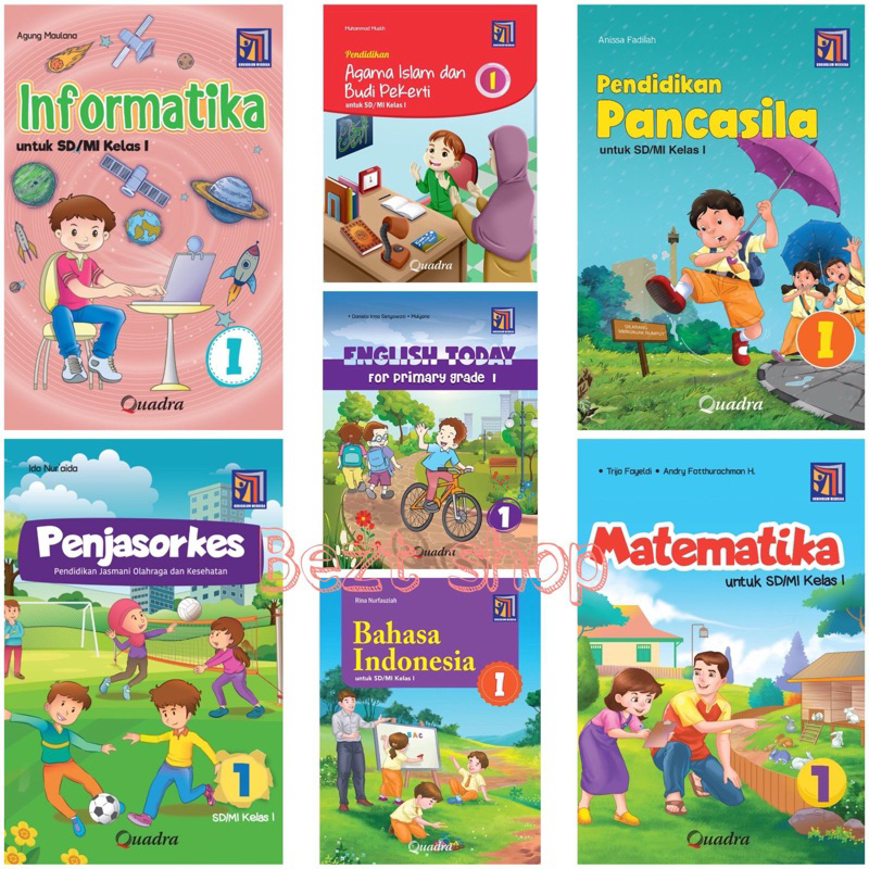 Jual Buku paket kelas 1 SD/MI Kurikulum Merdeka - Quadra | Shopee Indonesia