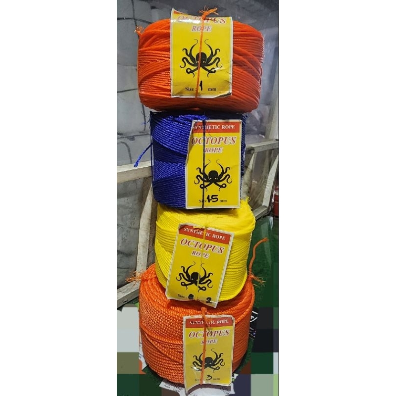 Jual Tali nilon merek octopus 1mm/ 1½mm/ 2mm/ 2½mm/ 3mm -/+200mtr ...