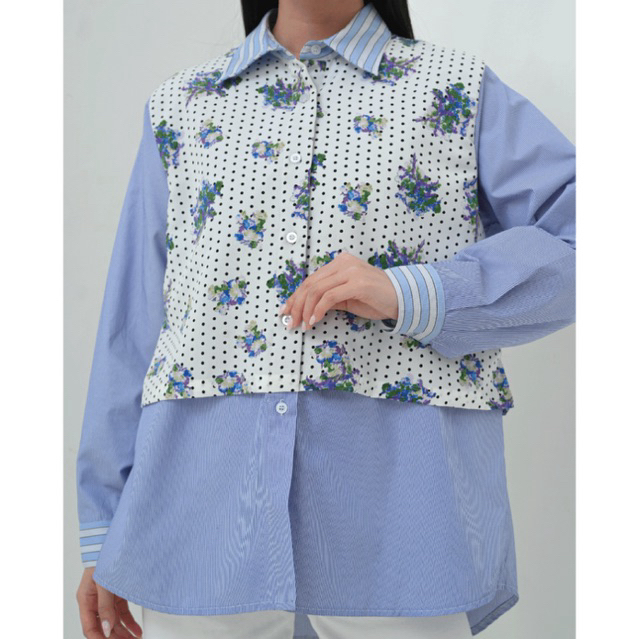 Jual DAWNBLISSCO - TESA Shirt | Kemeja Motif Bunga | Kemeja Lengan ...