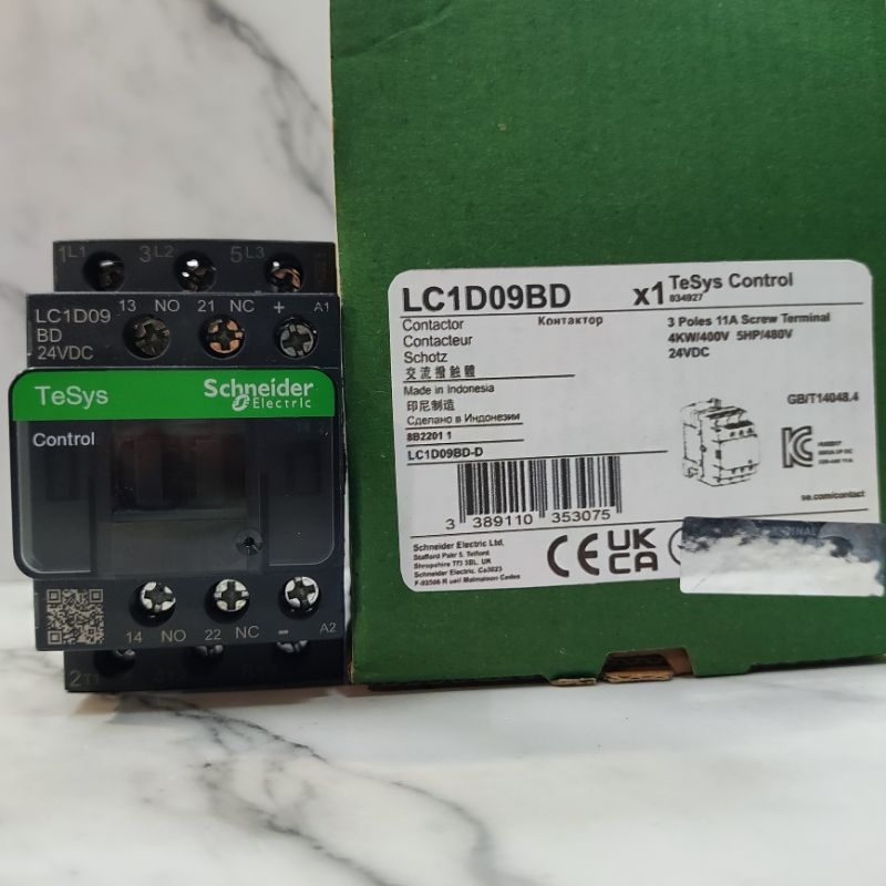 Jual LC1D09BD 3P 11A 4KW 24VDC KONTAKTOR CONTACTOR SCHNEIDER | Shopee ...